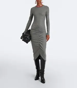 MARANT ETOILE Dyling Ruched Midi Dress