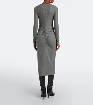 MARANT ETOILE Dyling Ruched Midi Dress