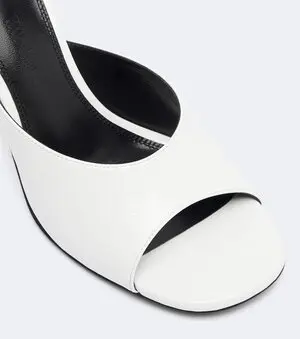 Attico Betta Leather Mules - White
