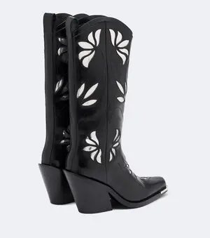 Rabanne Leather Cowboy Boots