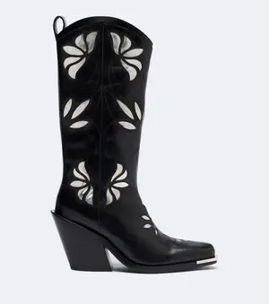 Rabanne Leather Cowboy Boots