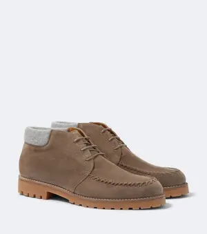Eleventy Suede Desert Boots - Grey