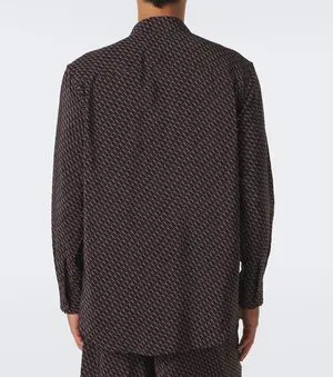 Saint Laurent Cassandre Printed Silk Shirt