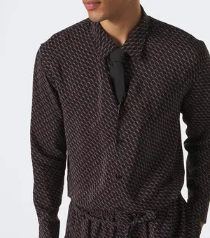 Saint Laurent Cassandre Printed Silk Shirt