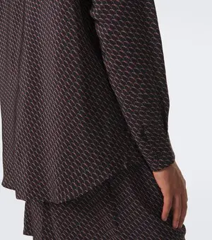 Saint Laurent Cassandre Printed Silk Shirt