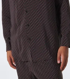 Saint Laurent Cassandre Printed Silk Shirt