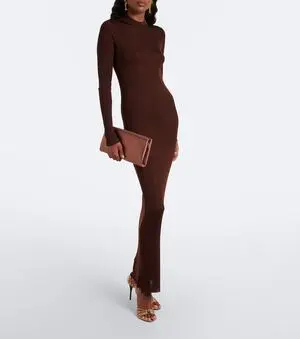 Saint Laurent Evening Clutch With Zipper Closure - Brown