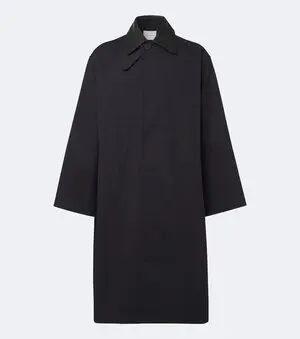 Studio Nicholson Revere Leather-trimmed Cotton-blend Trench Coat