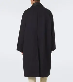 Studio Nicholson Revere Leather-trimmed Cotton-blend Trench Coat