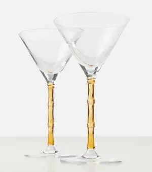 La DoubleJ Bamboo Martini Glasses