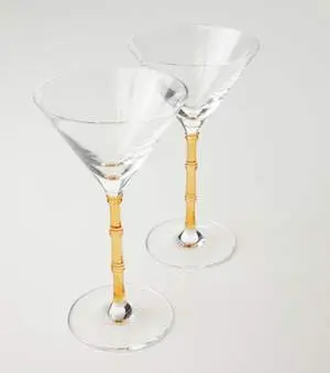 La DoubleJ Bamboo Martini Glasses