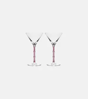 La DoubleJ Bamboo Martini Glasses - Transparent