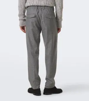 Eleventy Wool, Cotton, And Cashmere Straight Pants