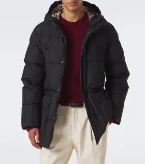 Burberry Check Hooded Down Parka