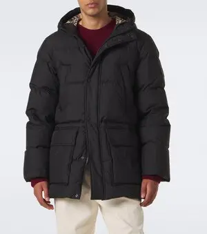 Burberry Check Hooded Down Parka