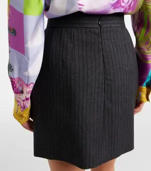 Versace Virgin Wool Twill Miniskirt