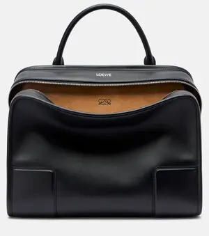 Loewe Amazona 180 Large Leather Top-handle Bag - Black