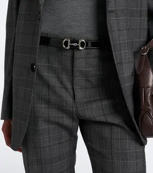 Gucci Horsebit Patent Leather Belt