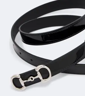 Gucci Horsebit Patent Leather Belt