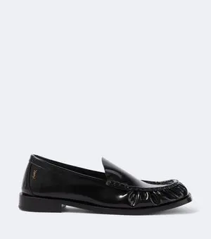 Saint Laurent Theobald Cassandre Leather Loafers