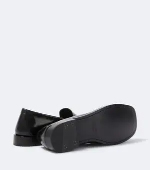 Saint Laurent Theobald Cassandre Leather Loafers
