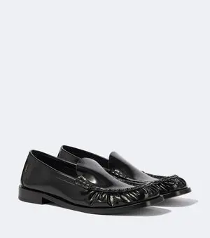 Saint Laurent Leather Loafers - Black