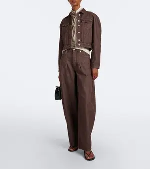 Jacquemus Ovalo Cropped Denim Jacket