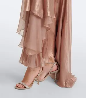 MARIA LUCIA HOHAN Heidi Pleated Silk Bustier Gown - Pink