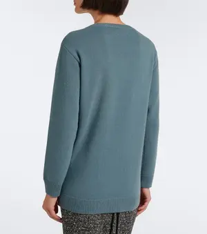 Valentino Garavani Lace-trimmed Virgin Wool Sweater