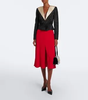 Valentino Garavani Cœur Royal Leather Pointed Toe Pumps