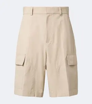 Bottega Veneta Cotton Twill Cargo Shorts - Beige