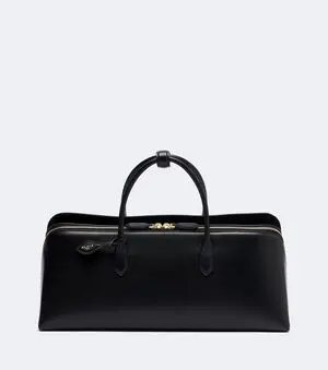 Alaïa Delta Medium Leather Top Handle Bag - Black