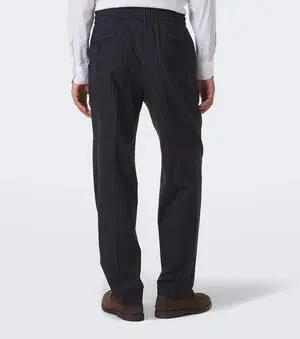 Dolce & Gabbana Pinstripe Wool-blend Straight Pants