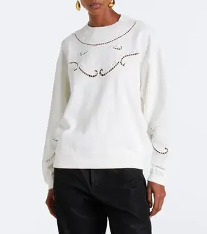 MARANT ETOILE Embroidered Cotton Sweatshirt