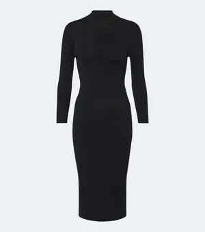 Gucci Horsebit Wool Midi Dress - Black