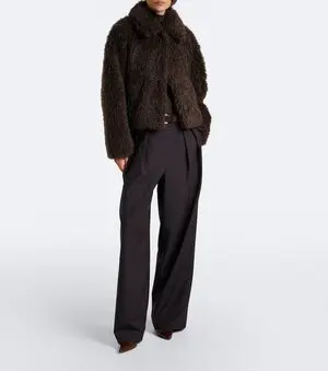 Vince Cropped Bouclé Blouson Jacket