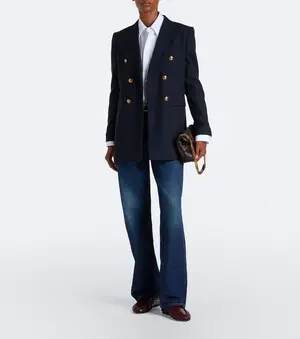 Saint Laurent Faded Wide-leg Jeans