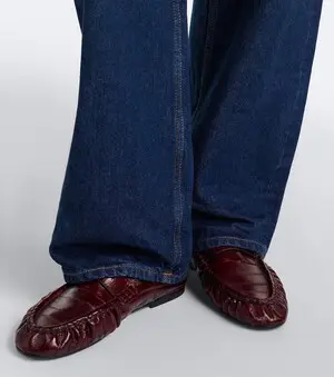Saint Laurent Faded Wide-leg Jeans