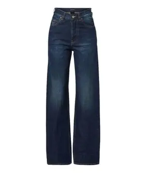 Saint Laurent Faded Wide-leg Jeans - Blue