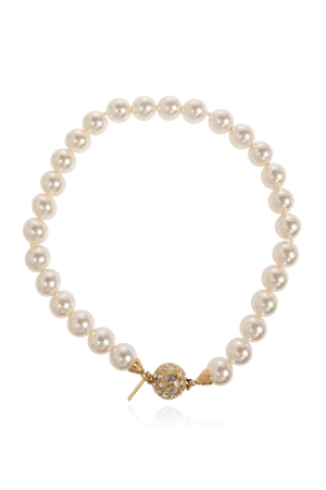 Alessandra Rich Pearl Necklace - White