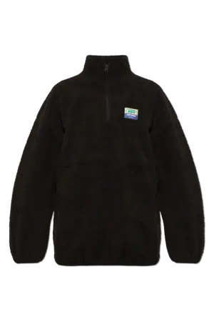 American Vintage Sweatshirt With Patch - Brown