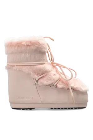 Moon Boot Snow Boots ‘mb Icon Low Faux Fur - Pink