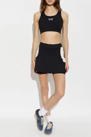 EA7 Logo Print Skirt-shorts