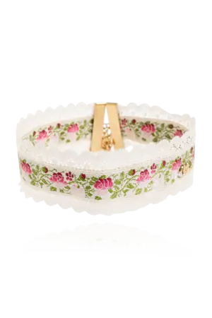 Chloé Folk’ Necklace With Floral Motif - Beige