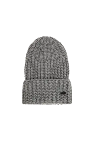 Dsquared2 Wool Beanie With Logo Patch - Grey
