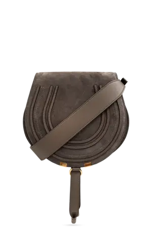Chloé Marcie Suede Shoulder Bag - Grey
