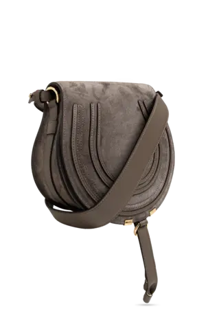 Chloé Marcie Suede Shoulder Bag - Grey
