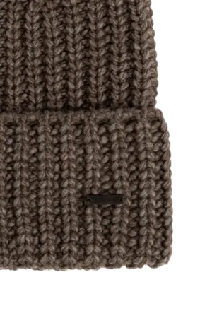 Dsquared2 Wool Beanie With Patch - Grey