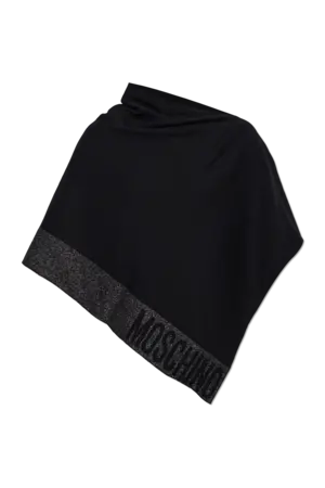 Moschino Poncho With Lurex Thread - Black