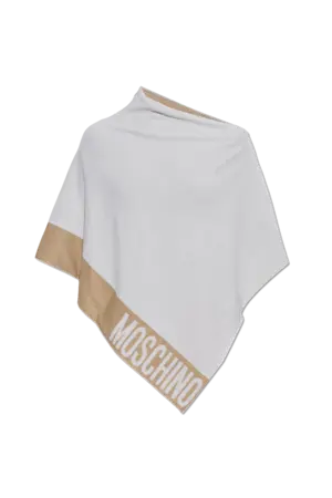 Moschino Poncho With Metallic Thread - White